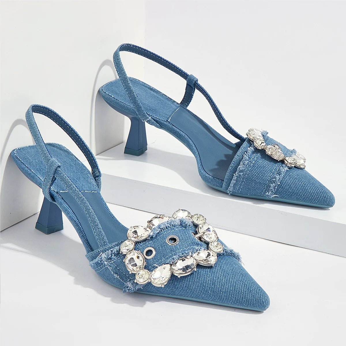 Delizia Denim Heels – Boncini